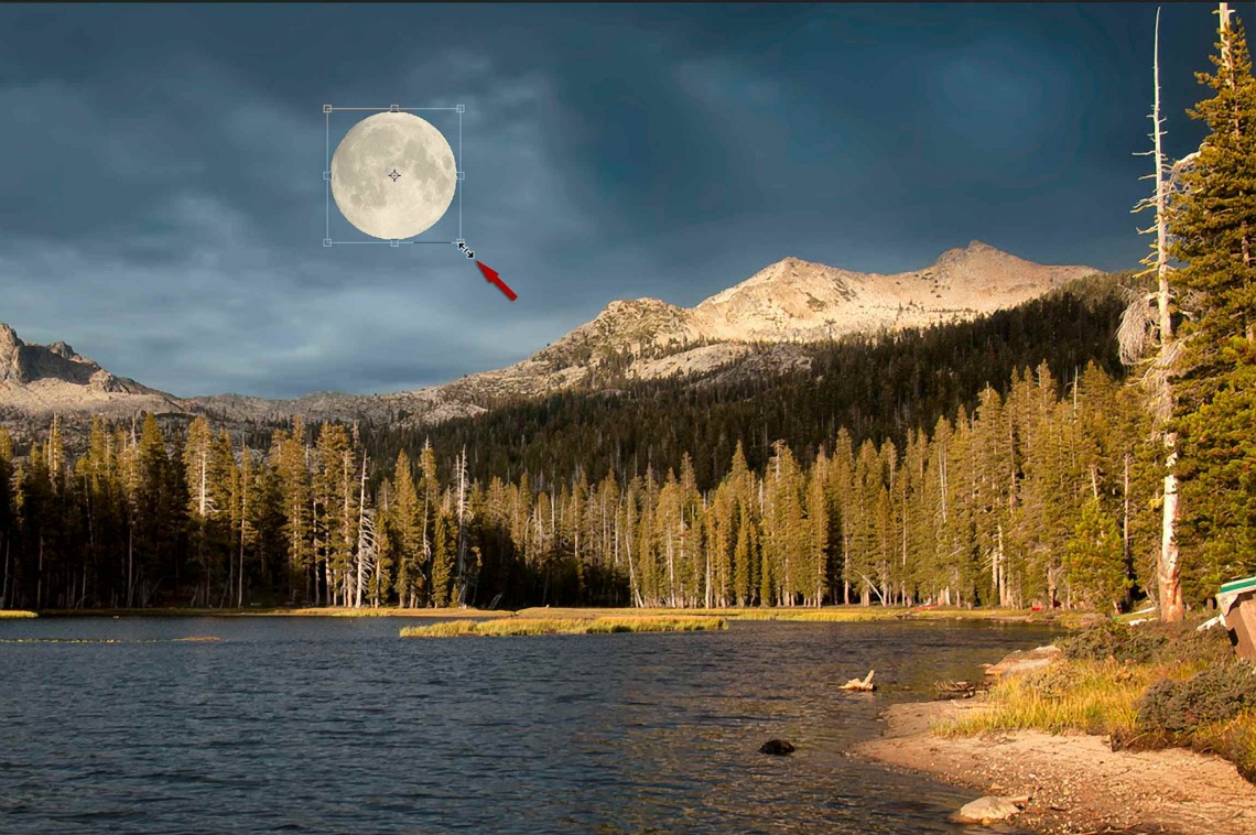 Photoshop Blending Options-How to add a moon to your landscape image ...